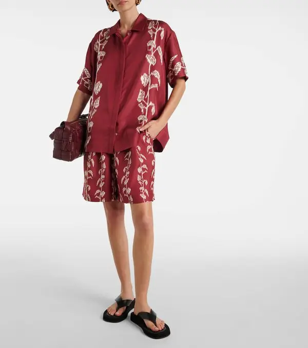 Asceno Carros Silk Twill Bermuda Shorts