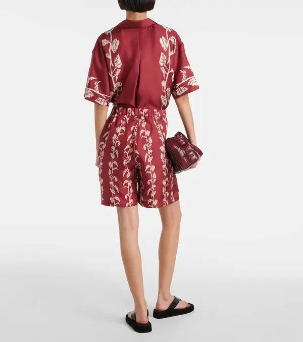 Asceno Carros Silk Twill Bermuda Shorts