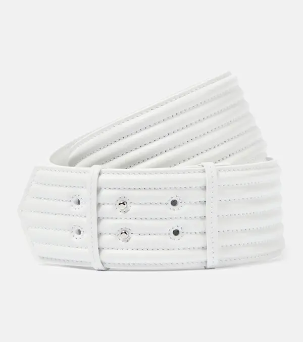 Alaïa Padded Leather Waist Belt - Black