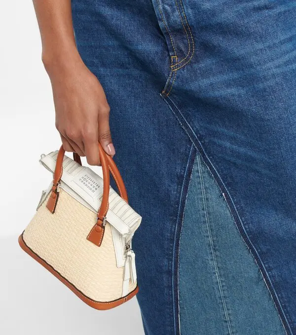 MAISON MARGIELA 5ac Mini Raffia Tote
