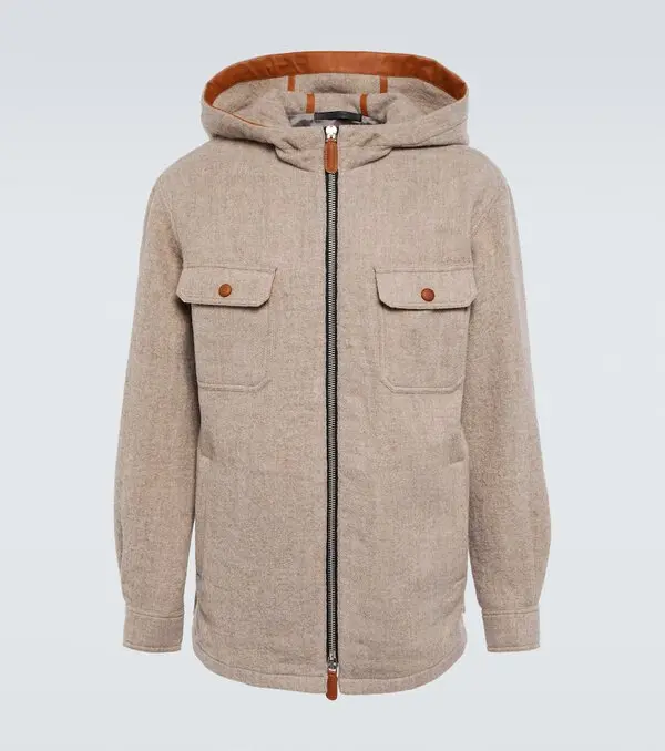 Giorgio Armani Hooded Virgin Wool Blouson