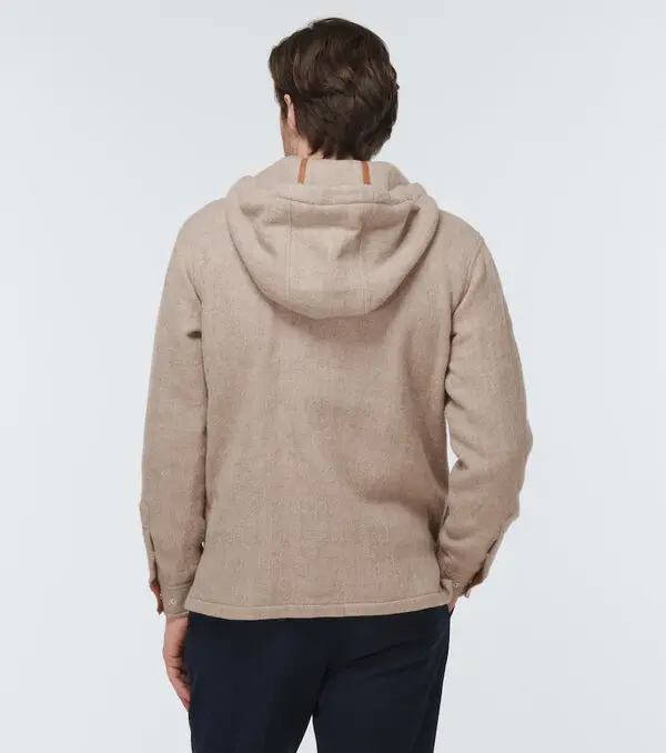 Giorgio Armani Hooded Virgin Wool Blouson