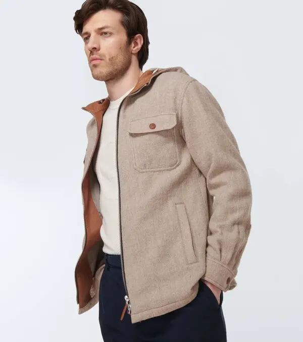 Giorgio Armani Hooded Virgin Wool Blouson