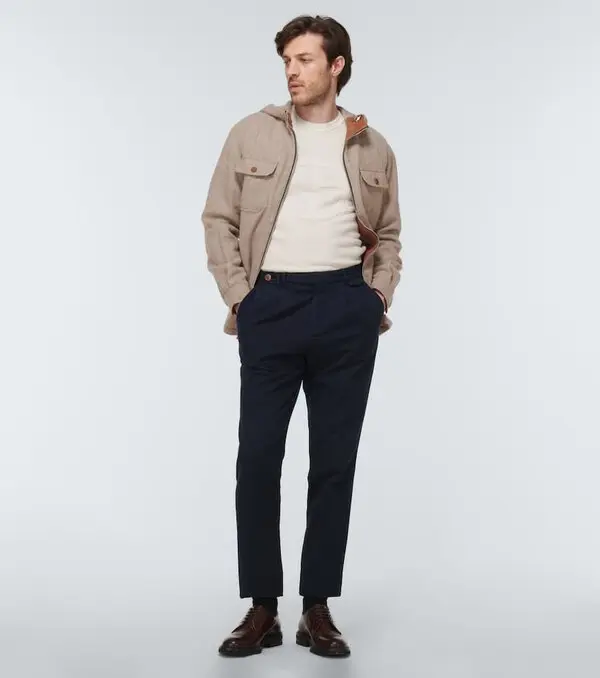 Giorgio Armani Hooded Virgin Wool Blouson