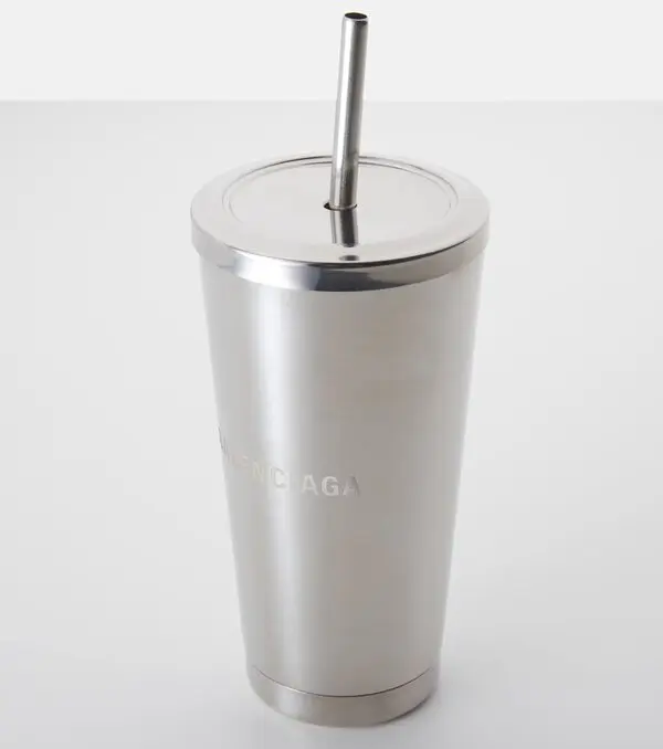 Balenciaga Logo Stainless Steel Travel Cup
