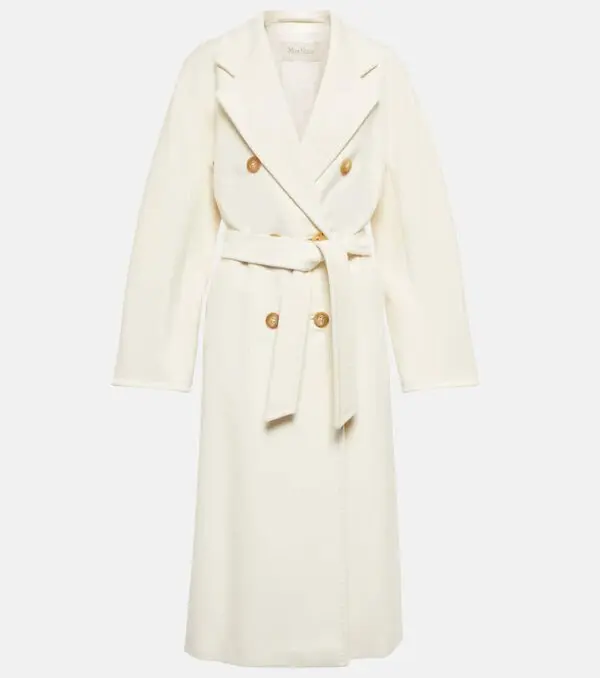 Max Mara Madame Wool-cashmere Coat - White