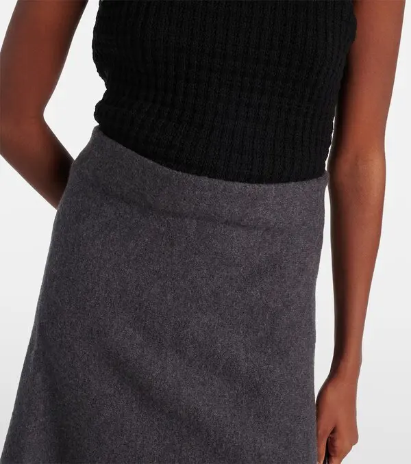 JIL SANDER Wool Midi Skirt