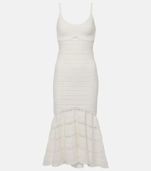 Victoria Beckham Cami Cutout Midi Dress - White
