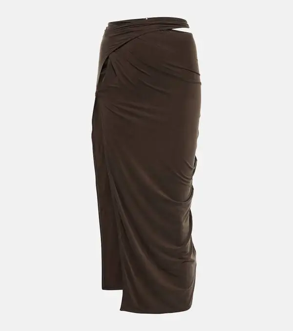 Jacquemus La Jupe Espelho Midi Skirt - Brown