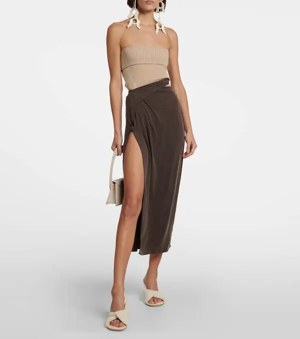 Jacquemus La Jupe Espelho Midi Skirt