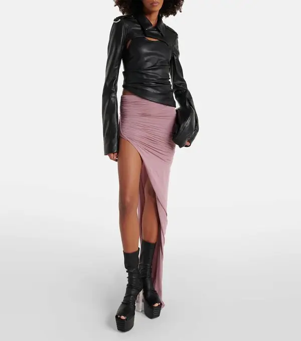 Rick Owens Asymmetric High-rise Maxi Skirt