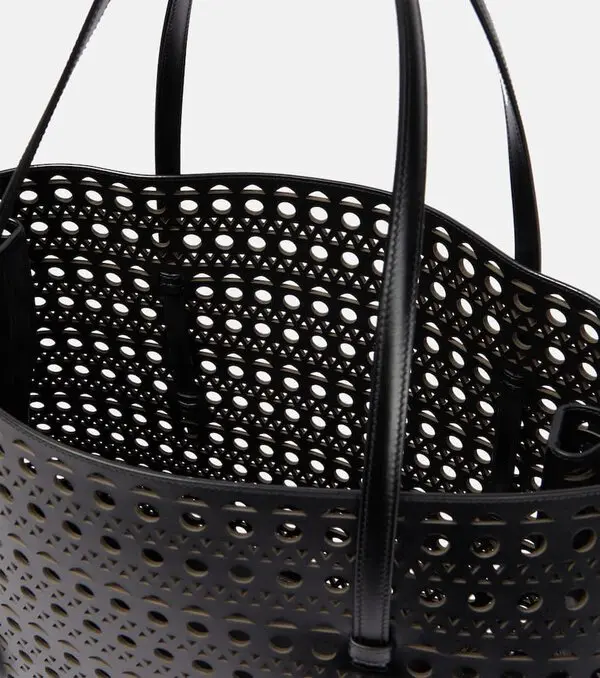 Alaïa Mina 50 Large Leather Tote Bag
