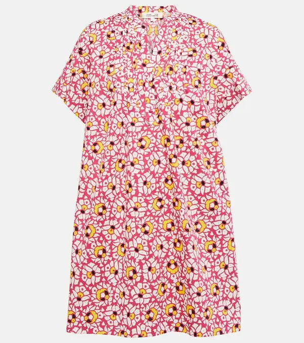 Diane Von Furstenberg Fiona Printed Mini Dress - Multicoloured