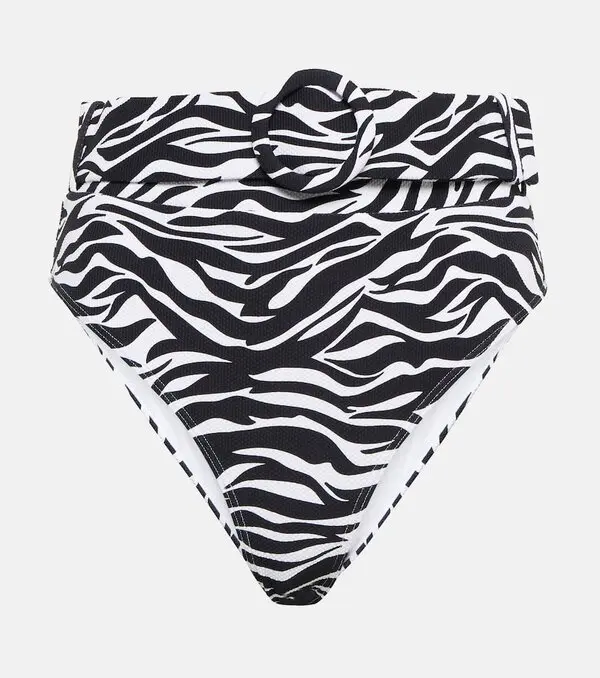 ALEXANDRA MIRO Ursula Zebra Print Bikini Bottom - Multicoloured