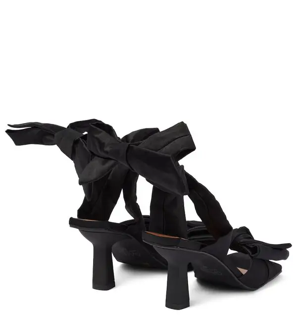 GANNI Bow-trimmed Lace-up Sandals