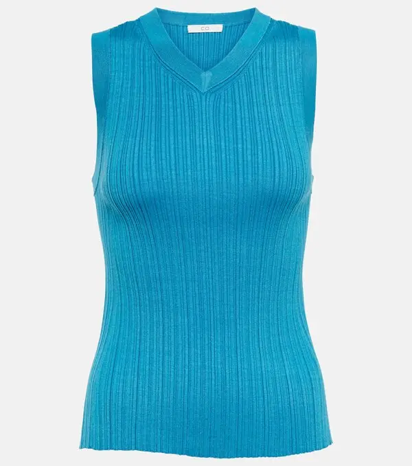 Co V-neck Silk Blend Tank Top