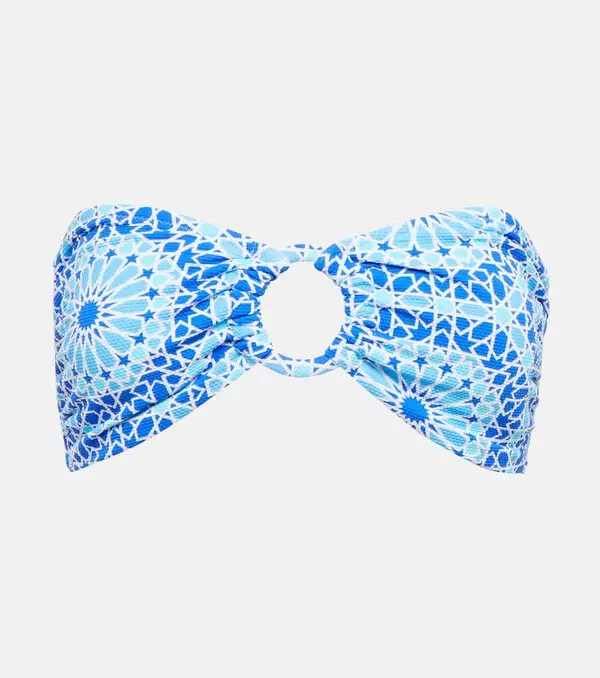 ALEXANDRA MIRO Carlotta Printed Bandeau Bikini Top
