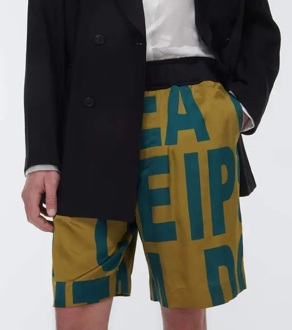 Dries Van Noten Printed Mid-rise Jersey Shorts - Green