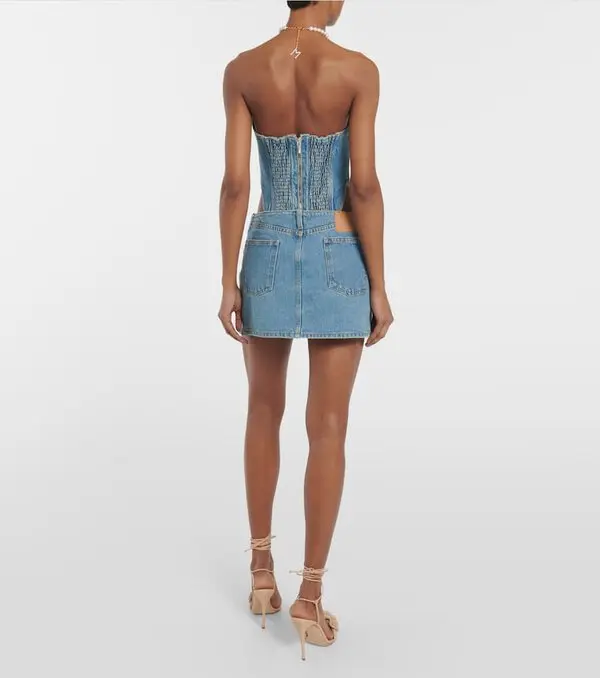 Magda Butrym Low-rise Denim Miniskirt