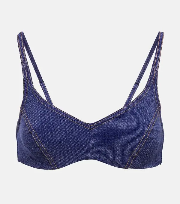KARLA COLLETTO Indi Underwired Bikini Top - Blue