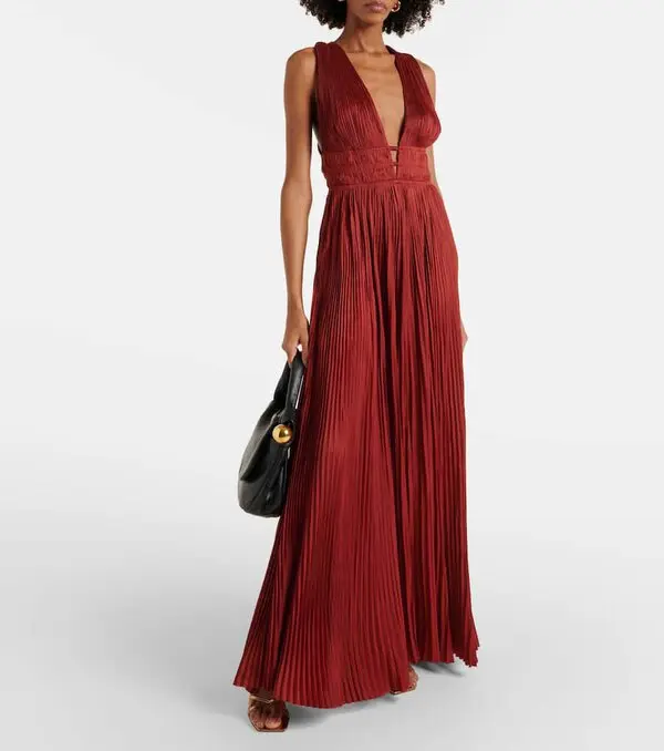 Ulla Johnson Veda Gathered Gown - Brown
