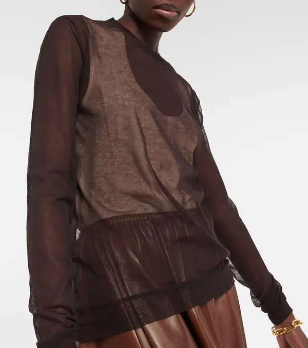 TOD'S Sheer Cotton-blend Sweater