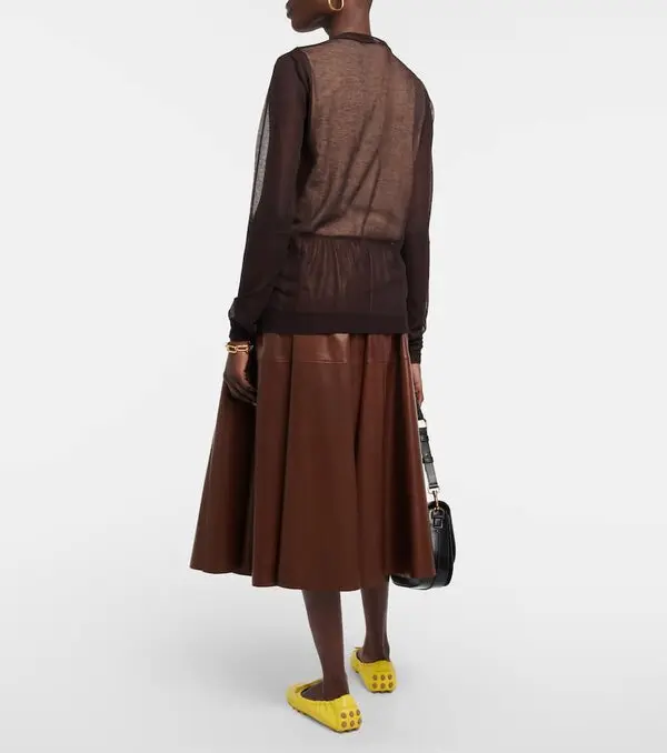 TOD'S Sheer Cotton-blend Sweater