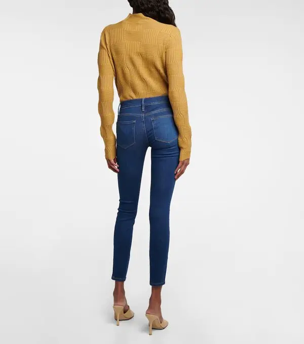FRAME Le Skinny De Jeanne High-rise Jeans - Blue