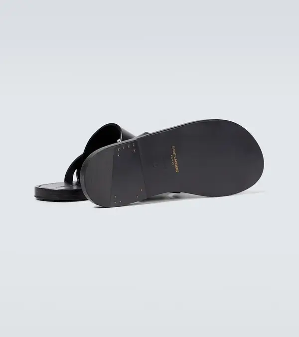 Saint Laurent Culver Leather Sandals