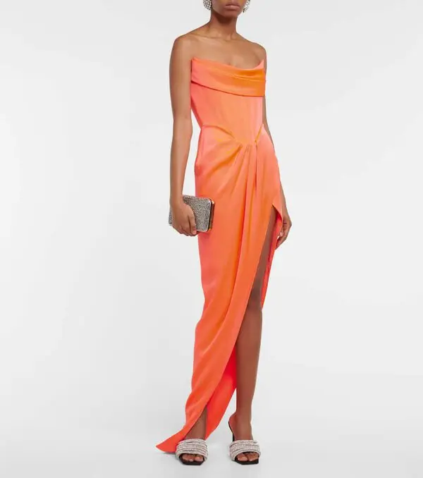 Alex Perry Harland Satin Crepe Gown