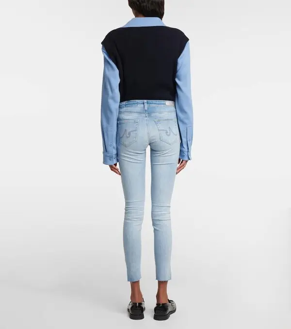 Ag Split Cuff Skinny Jeans