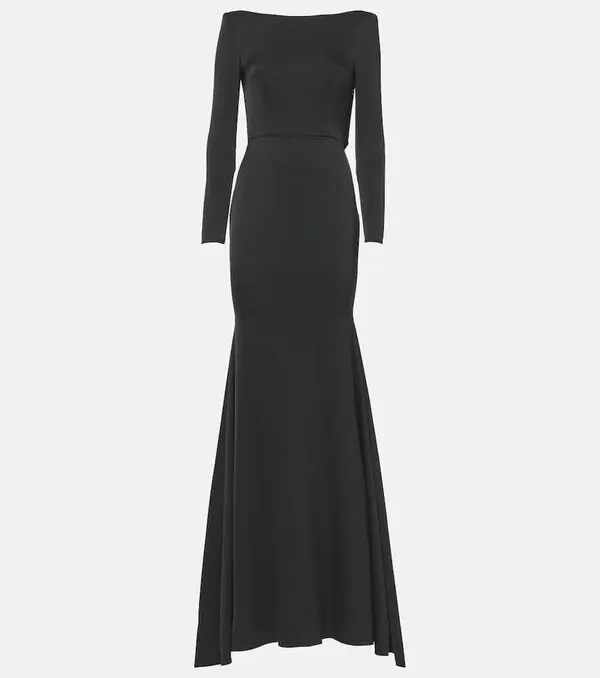 Alex Perry Satin Crepe Corset Gown
