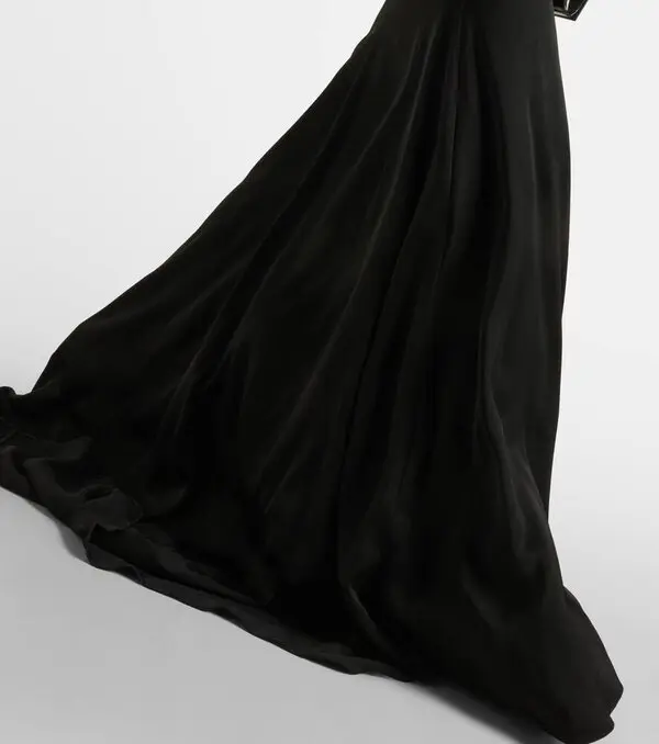 Alex Perry Satin Crepe Corset Gown