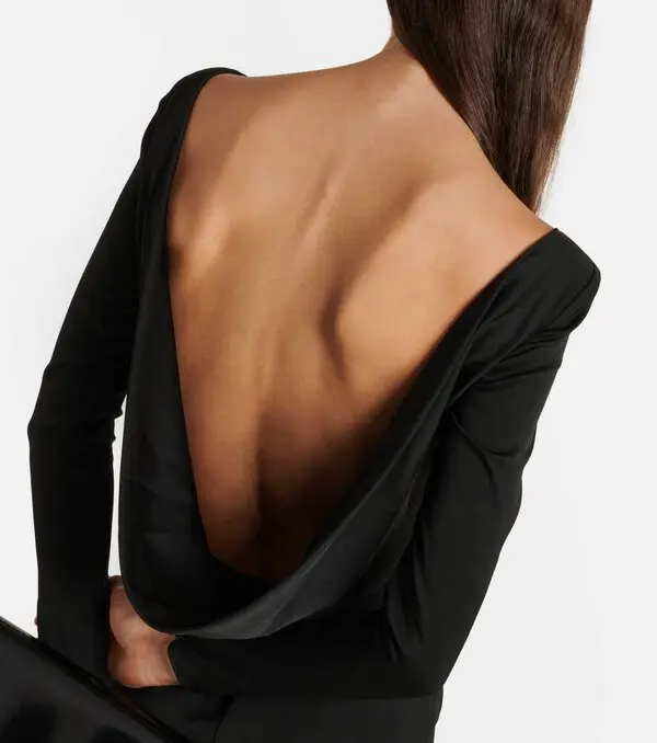 Alex Perry Satin Crepe Corset Gown