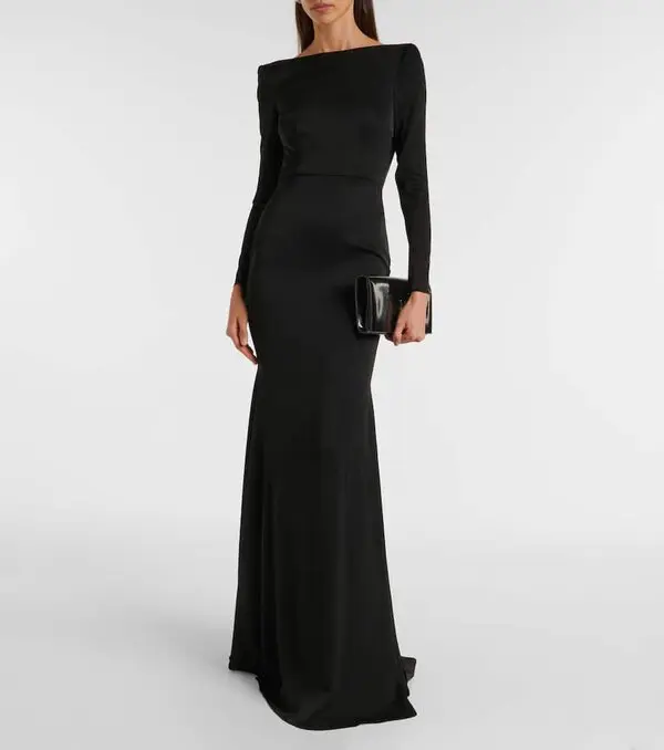 Alex Perry Satin Crepe Corset Gown