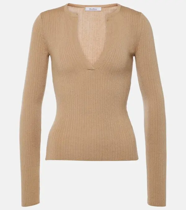 Max Mara Silk And Cashmere Sweater - Beige