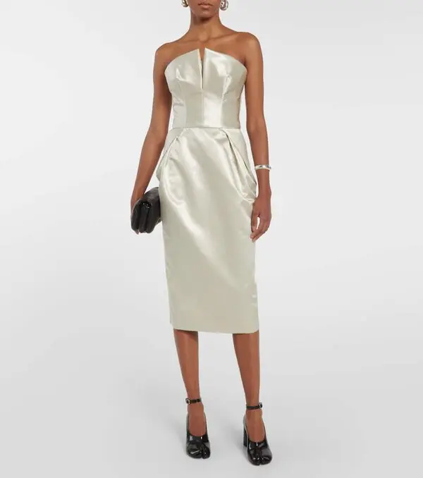 MAISON MARGIELA Satin Midi Dress