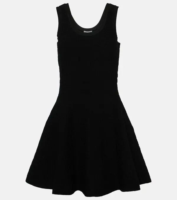 Alaïa Croc-effect Minidress - Black