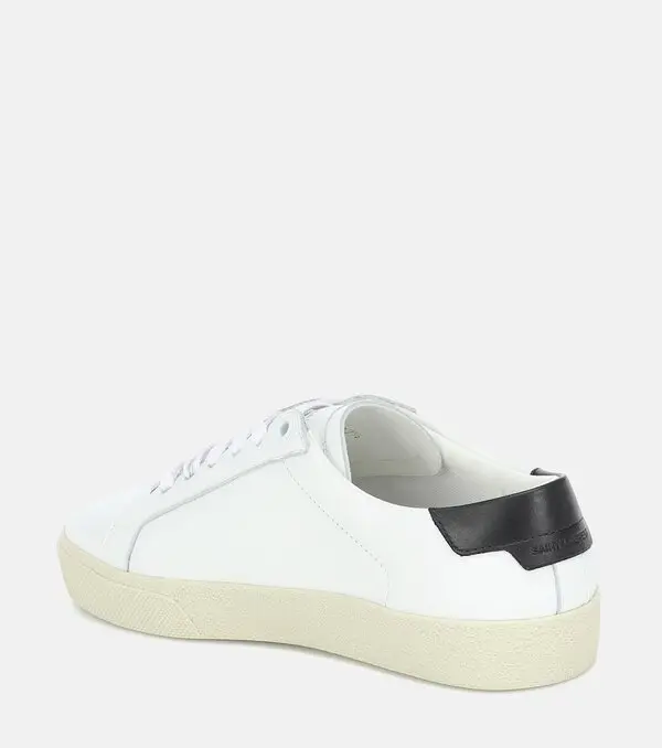 Saint Laurent Court Classic Sl/06 Leather Sneakers - White