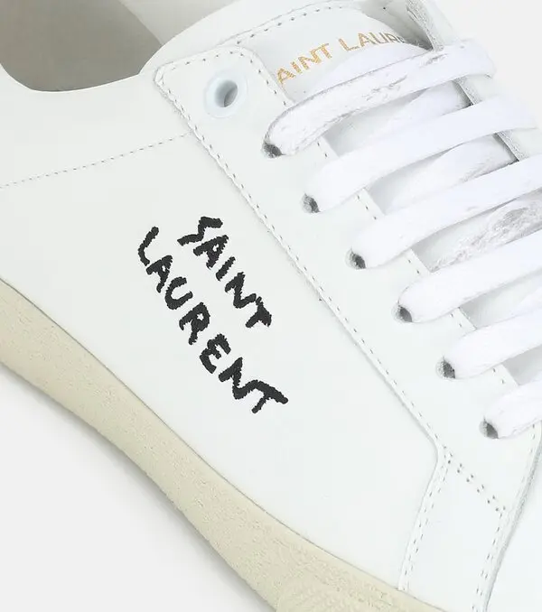 Saint Laurent Court Classic Sl/06 Leather Sneakers - White