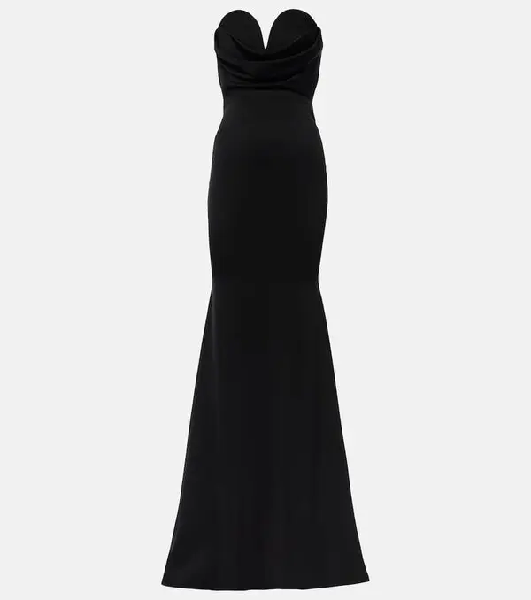 Alex Perry Gathered Strapless Gown