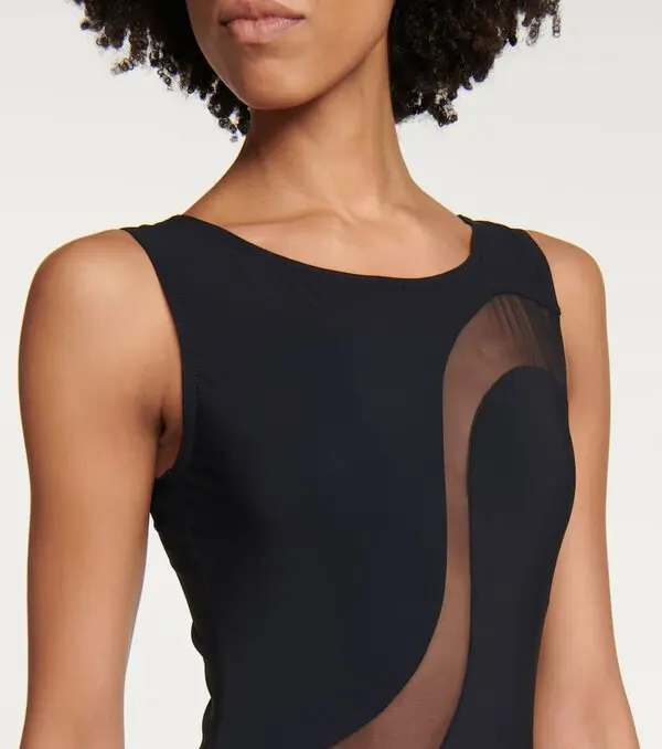 KARLA COLLETTO Mesh-trimmed One Piece Swimsuit