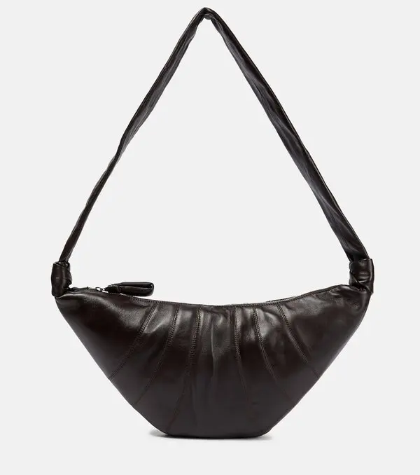 LEMAIRE Croissant Leather Shoulder Bag - Brown