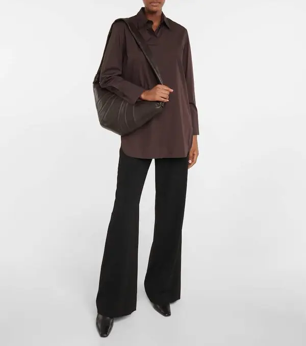 LEMAIRE Croissant Leather Shoulder Bag - Brown
