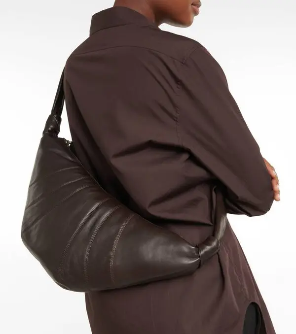 LEMAIRE Croissant Leather Shoulder Bag - Brown