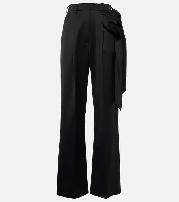 Simone Rocha Floral Appliqué Straight Leg Trousers