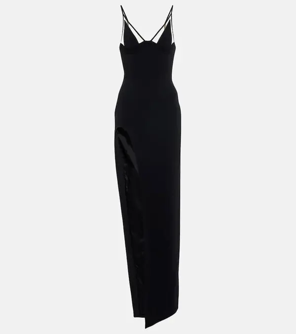 David Koma Mesh-paneled Gown