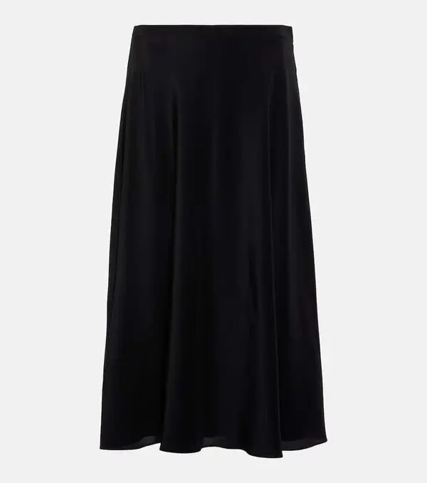 THE ROW Medela Silk Satin Midi Skirt