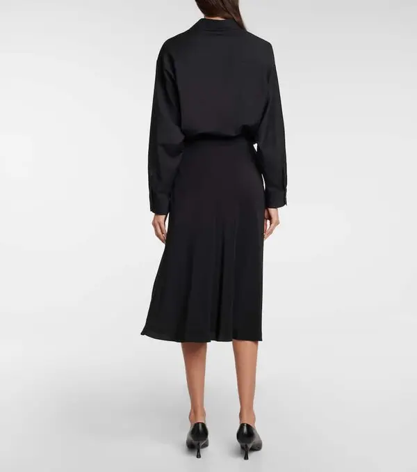THE ROW Medela Silk Satin Midi Skirt