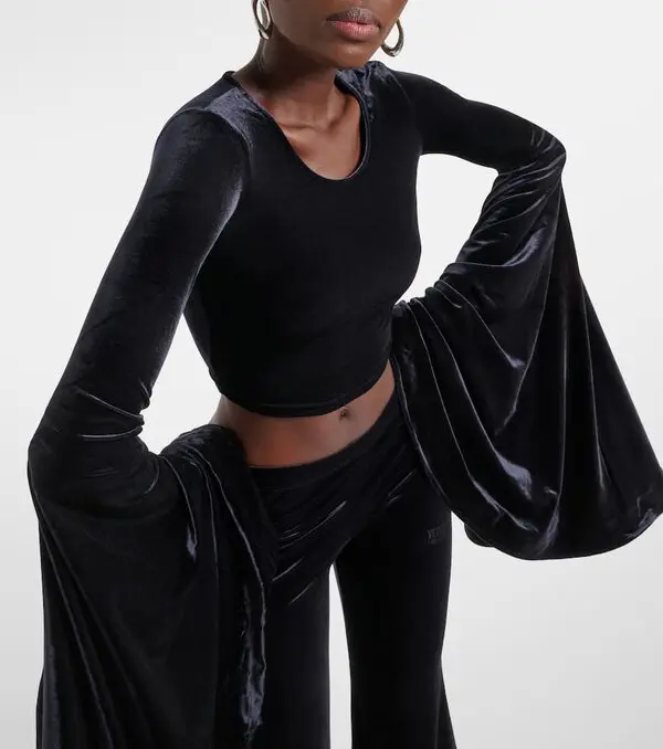 Vetements Velvet Cropped Top